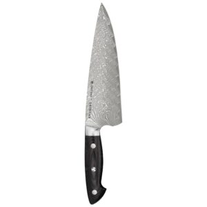 zwilling 34891-201 bob kramer chef knife euro stainless steel chef knife 7.9 inches (200 mm) made in japan damascus gyuto knife, multi-layer steel, made in seki, gifu prefecture