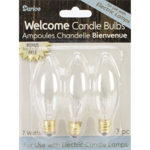 electric candle bulb 7 watt 6 count (2, pack of 3 )