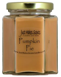 pumpkin pie scented blended soy candle | hand poured fall fragrance candles | made in the usa by just makes scents