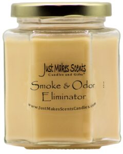 smoke and odor eliminator candle - odor eliminating scented candles for home - neutralizes cigarette, food, and pet smells | natural soy wax candle, hand poured in the usa