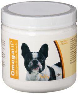 healthy breeds french bulldog omega hp fatty acid skin and coat support soft chews 60 count