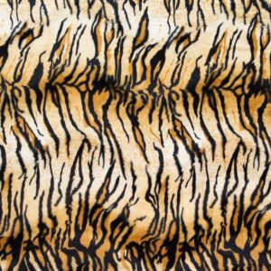 velboa wave print tiger 60 inch fabric by the yard (f.e.®) (siberian)