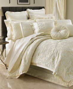 five queens court maddison full/queen 3pc. duvet set, ivory, 92x96