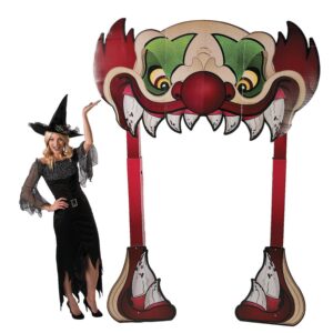 evil clown scary stand up archway - halloween decoration