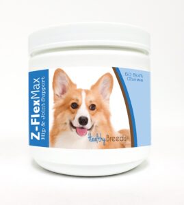 healthy breeds pembroke welsh corgi z-flex max hip and joint soft chews 50 count