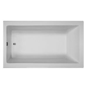 reliance baths r7236iss-w-lt integral skirted 76 x 36 in. soaking bathtub with end drain, white finish