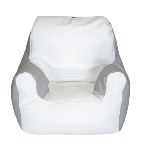 E-SeaRider Armchair Marine Beanbag, Medium, Multi (White/Grey)