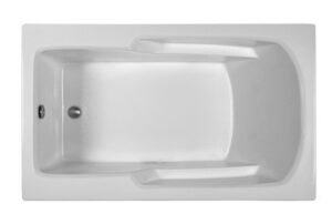 reliance baths r6036errs-w rectangular 60 x 36 in. soaking bathtub with end drain, white finish