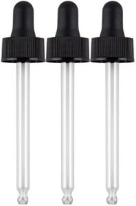 piping rock glass dropper 3 pack fits 2 oz bottles