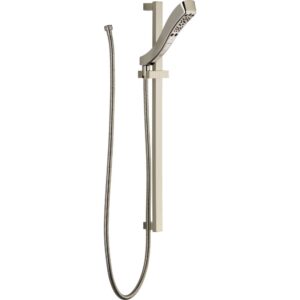 delta faucet 4-spray h2okentic slide bar hand held shower with hose, chrome, 51552