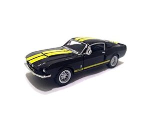 kinsmart 1967 ford shelby mustang gt500 black 1:38 scale 5 inch die cast model toy race car w/pullback action