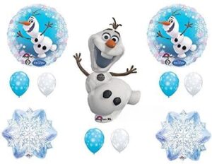 new!! olaf snowflakes balloons birthday party decoration supplies frozen elsa