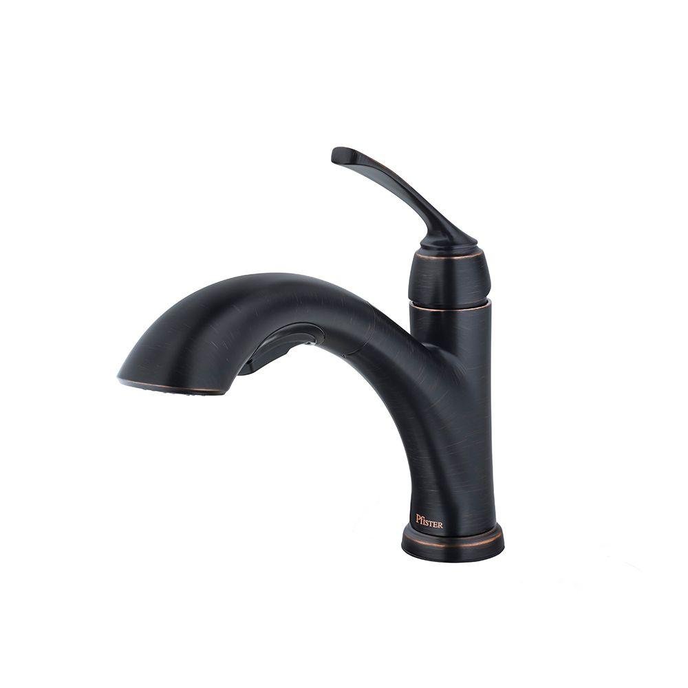 Pfister C9220F3 LH Cantara Single-Handle Pull-Out Sprayer Kitchen Faucet in Tuscan Bronze (YOW-P-675169)