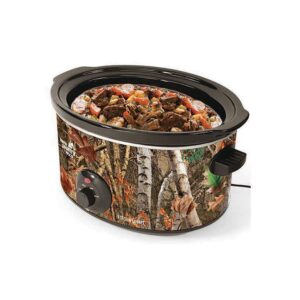 open country sc-8017 slow cooker, 8 quart, woodland birch camo