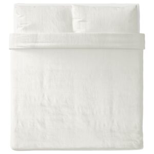 Ikea Ofelia VASS Duvet Cover and Pillowcases, King, White