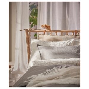 Ikea Ofelia VASS Duvet Cover and Pillowcases, King, White