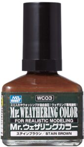 wc03 stain brown, gsi, mr. weathering color paint