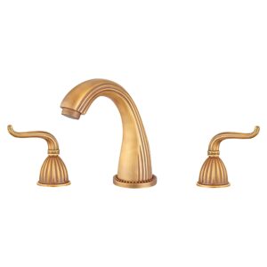 lightinthebox® bathroom sink faucet with 2 handles 3 holes antique brass bathroom vanity faucet basin mixer tap faucet matching metal pop-up drain assembly