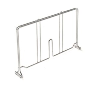 nexel wire shelf divider, 14"w x 8"h, silver epoxy