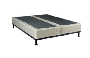 continental sleep 8-inch fully assembled split wood traditional box spring/foundation for mattress set, queen