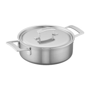 demeyere industry 5-ply 4-qt stainless steel deep saute pan, silver