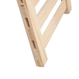 FixtureDisplays® 45.6" x 57.0" x 13" Wooden Retail Shelving Unit w/ 3 Shelves, A-Frame Design - Pine Wood 19403