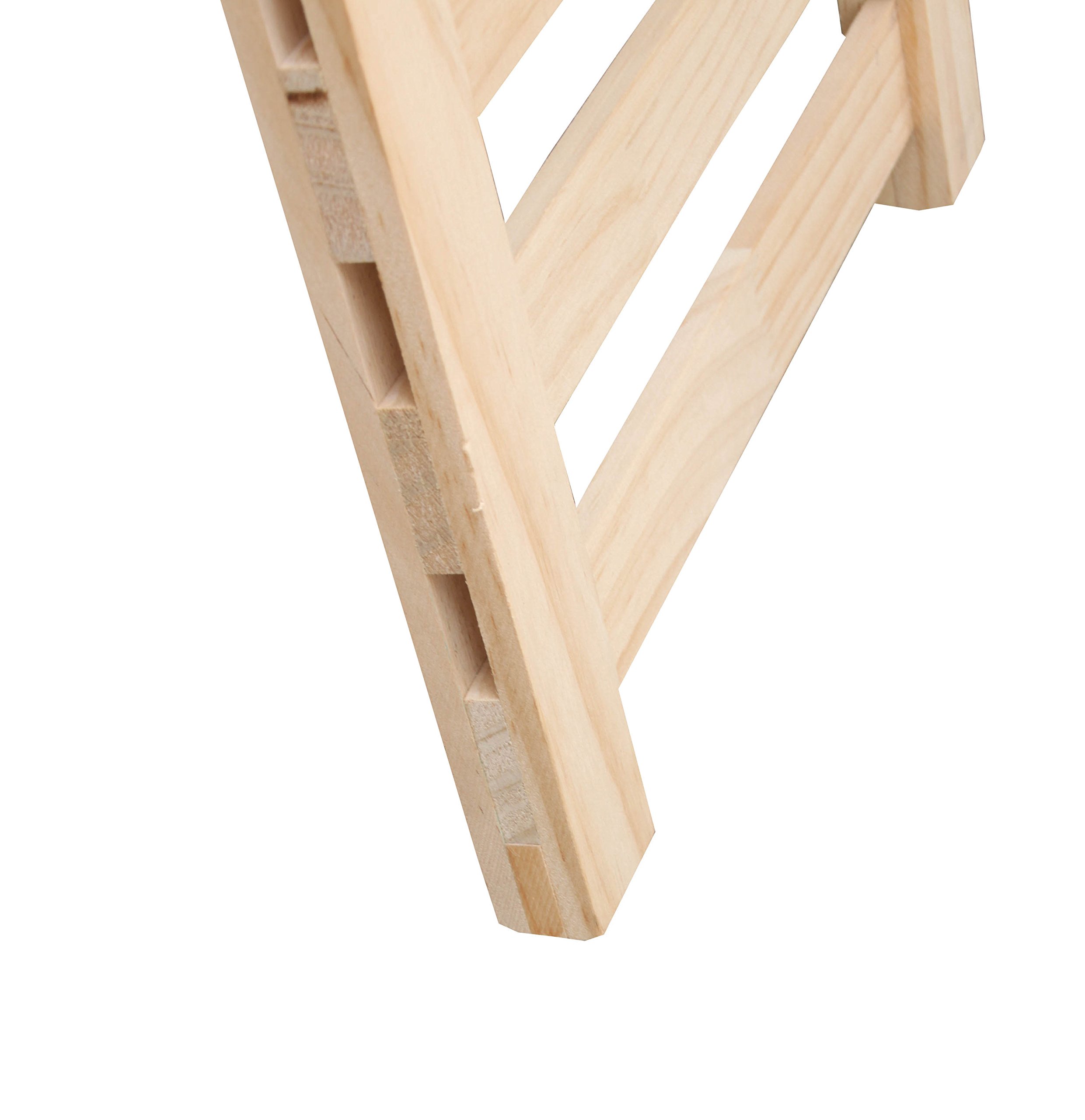 FixtureDisplays® 45.6" x 57.0" x 13" Wooden Retail Shelving Unit w/ 3 Shelves, A-Frame Design - Pine Wood 19403