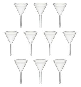 eisco 10pk filter funnels, 3" - polyethylene plastic - resistant to acids & alkalis - great for laboratory, classroom or home use