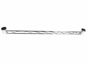 nexel hanger rail for wire shelving, chrome finish, 60"l