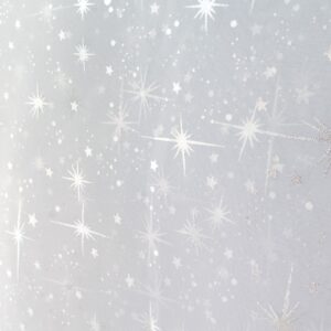 star bursts sheer organza white 58 inch wide fabric by the yard (f.e.®)