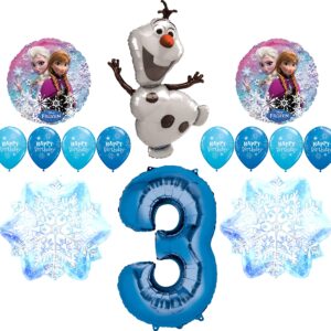 Anagram Frozen Blue 3rd Disney Movie Birthday Party Balloons Decorations Supplies