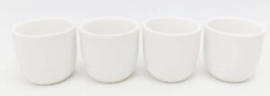 japanbargain 2724, sake cups set japanese porcelain wine saki cup small tea cup microwave and dishwasher safe, white color, 4 cups