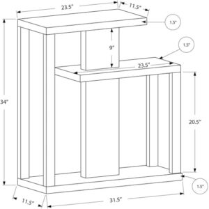 Monarch Specialties Hall Console Accent Table, 32", Cappuccino Brown