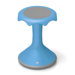 vs america hokki stool, flexible ergonomic seating stool for kids and adults, 18" seat height, light blue