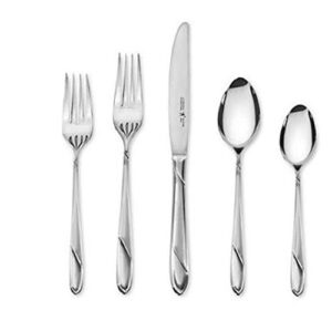 henckels milena 62-pc 18/10 stainless steel flatware set, service for 12