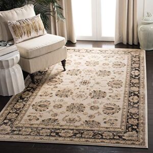 safavieh vintage collection accent rug - 4' x 5'7", ivory & brown, oriental distressed design, non-shedding & easy care, ideal for high traffic areas in entryway, living room, bedroom (vtg575j)