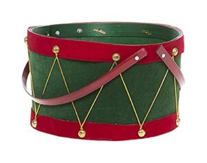 the lucky clover trading holiday drum swing handle, green with red basket