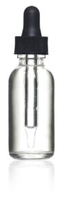 true essence 1 oz (30 ml) clear boston round glass bottle w/glass dropper - pack of 12