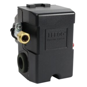 lefoo pressure switch control 90-125psi 4 port heavy duty 26 amp for air compressor lf10a-4h-1-npt1/4-90-125