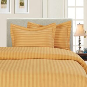 elegant comfort silky-soft 1500 premier hotel quality wrinkle-free 3-piece duvet cover set, full/queen, gold