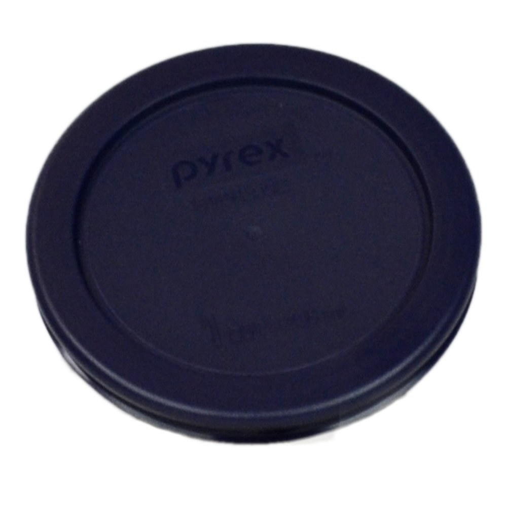 Pyrex 1 Cup Round Plastic Cover Lids, 6-Pack, Dark Blue - Original Genuine Pyrex - Made in the USA