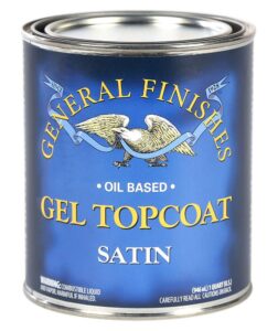 general finishes oil based gel topcoat, 1/2 pint, satin