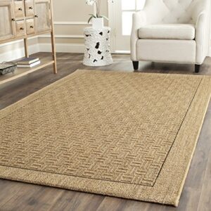 safavieh palm beach collection area rug - 6' x 9', natural, sisal design, non-shedding & easy care, ideal for high traffic areas in living room, bedroom (pab359a)