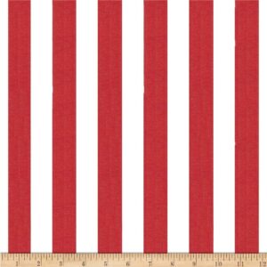 richland textiles 1 in. stripe red/white fabric by the yard