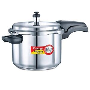 prestige 6.5l alpha deluxe induction base stainless steel pressure cooker, 6.5-liter