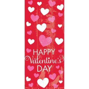 happy valentine's day small cello party bags - 9.5" x 4" (20 pcs.) - perfect for weddings, bridal showers & special occasions