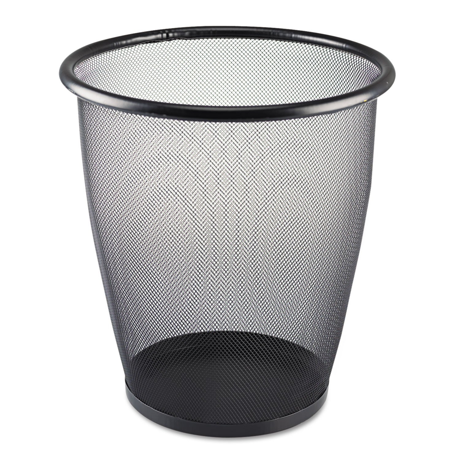 Safco 9717BL Onyx Round Mesh Wastebasket Steel Mesh 5gal Black