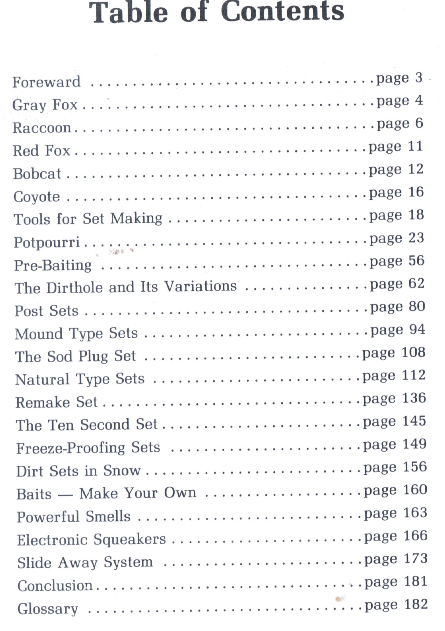 Land Sets and Trapping Techniques by Charles L. Dobbins