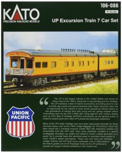 kato usa model train products n scale union pacific excursion train 7-car set