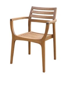 outdoor interiors stacking chairs, brown, set of 4